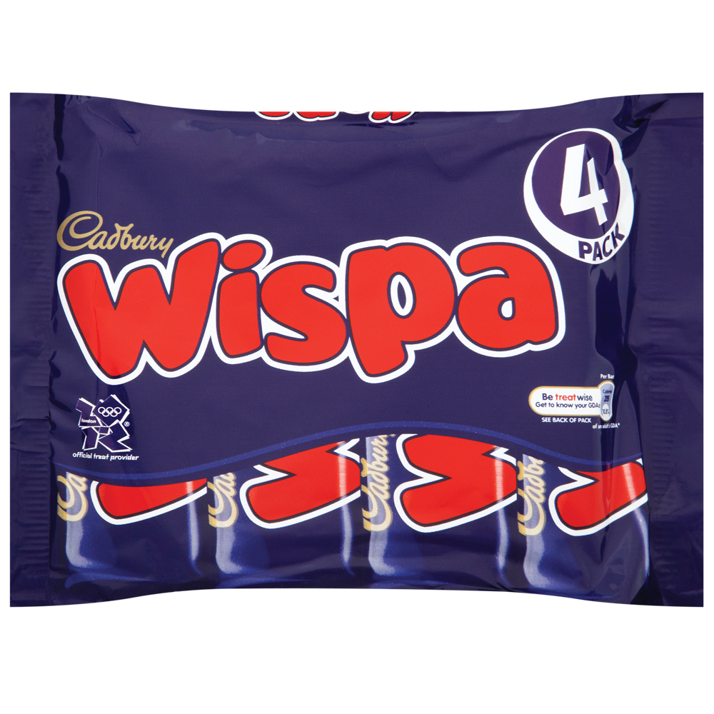 Cadbury Wispa Chocolate Bar 4pk 154g - Centra Cadbury Wispa Chocolate Bar 4pk 154g - Centra