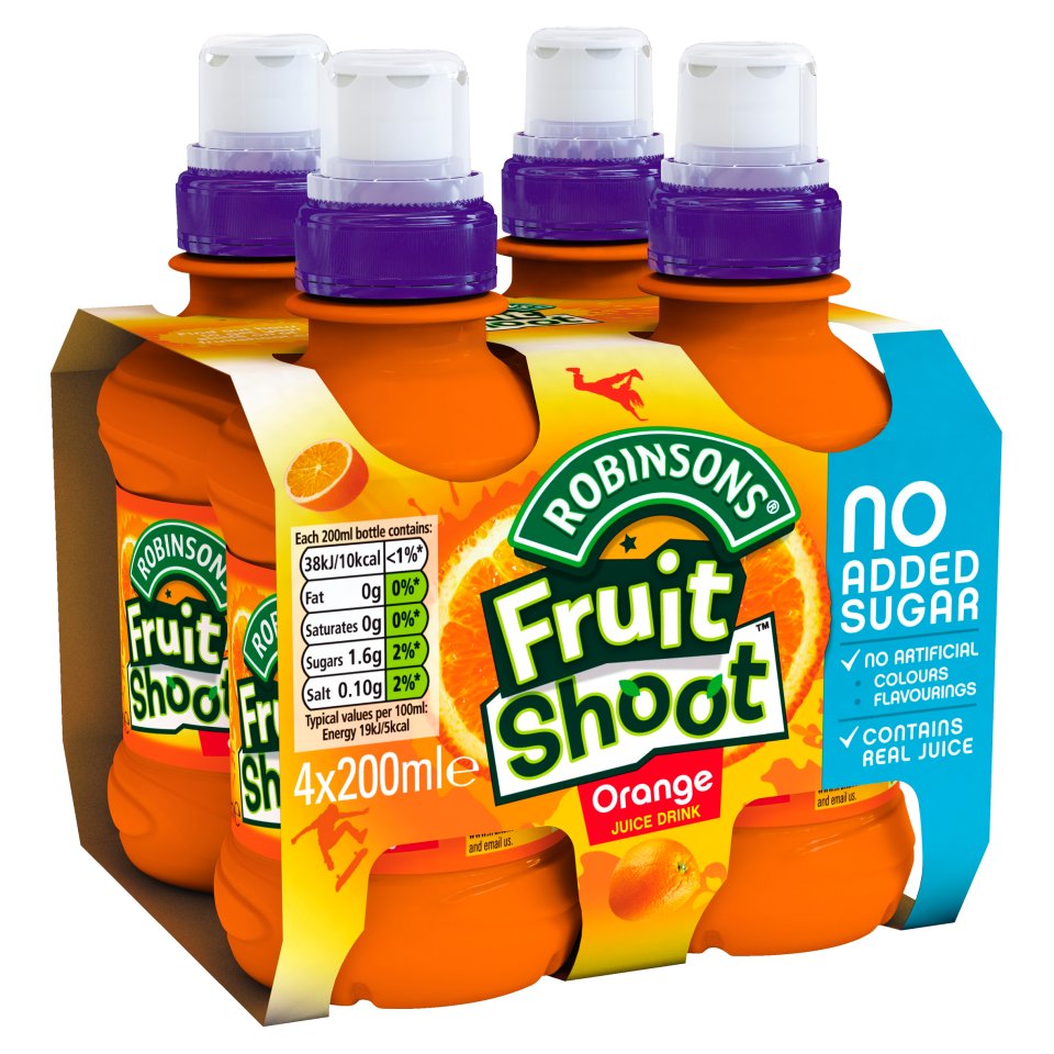 Robinson s Fruit Shoot Orange 4x200ml Centra Robinson s Fruit Shoot Orange 4x200ml Centra