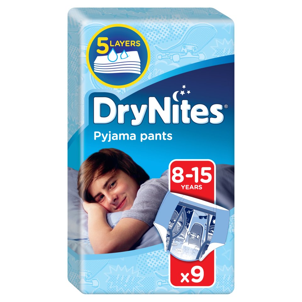 Huggies DryNites Boy 8-15 Years 9pce - Centra