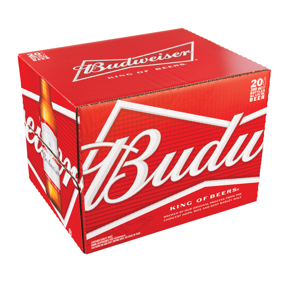 Budweiser Bottle Pack 20 X 300ml Centra