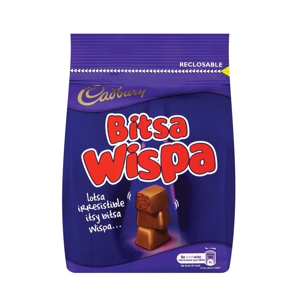 Cadbury Bitsa Wispa Chocolate Bag 130g Centra Cadbury Bitsa Wispa Chocolate Bag 130g Centra
