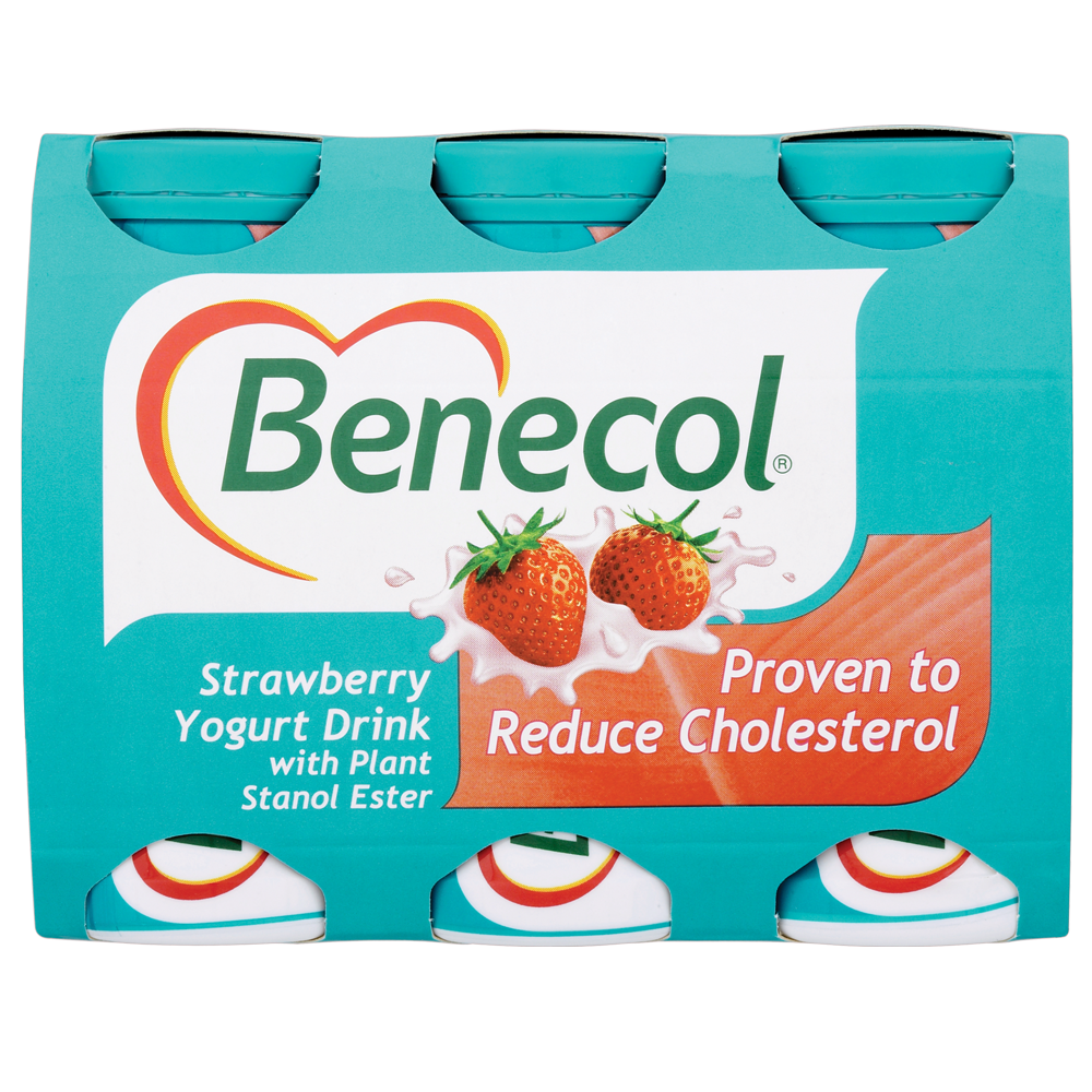 Benecol Strawberry Yogurt Drink 6pack - Centra