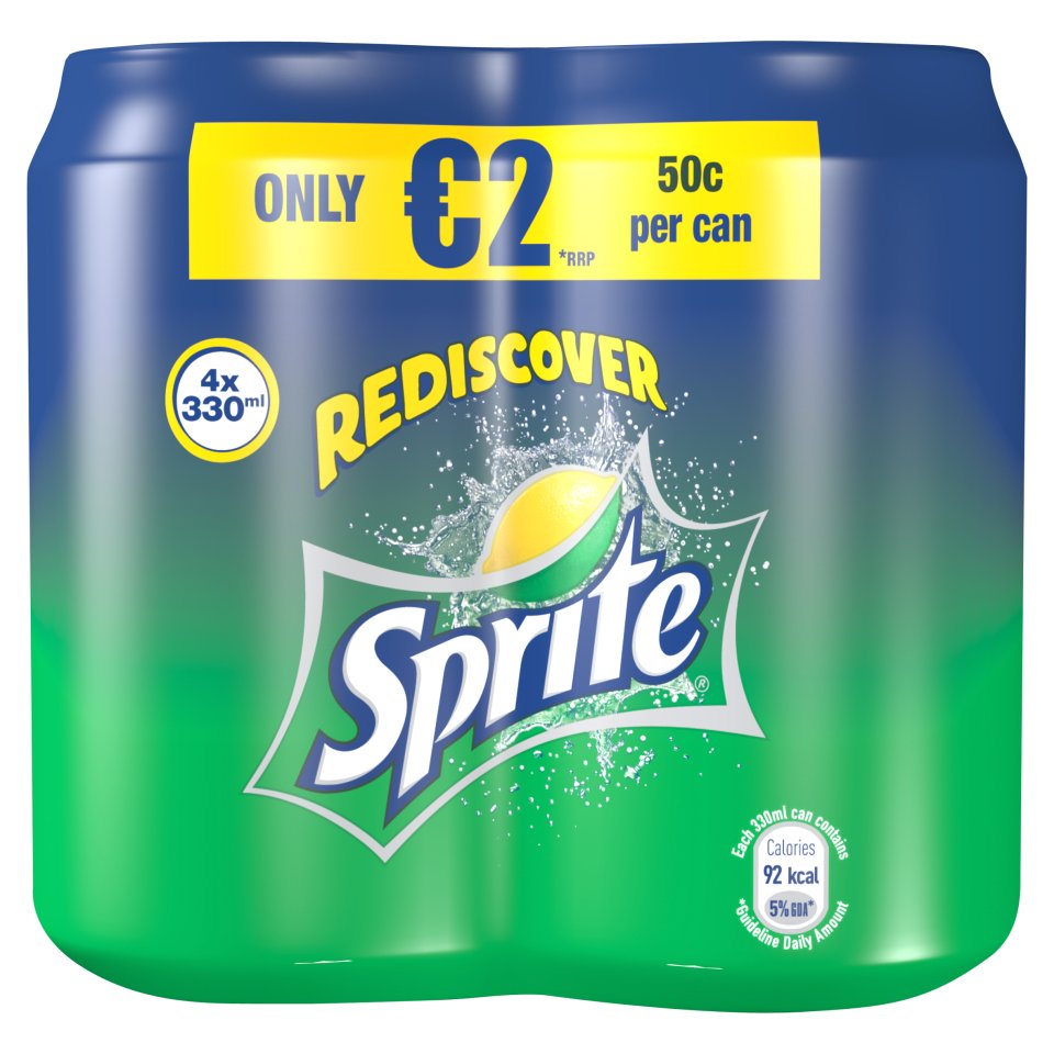 Sprite Cans Can Pack 4x330ml - Centra