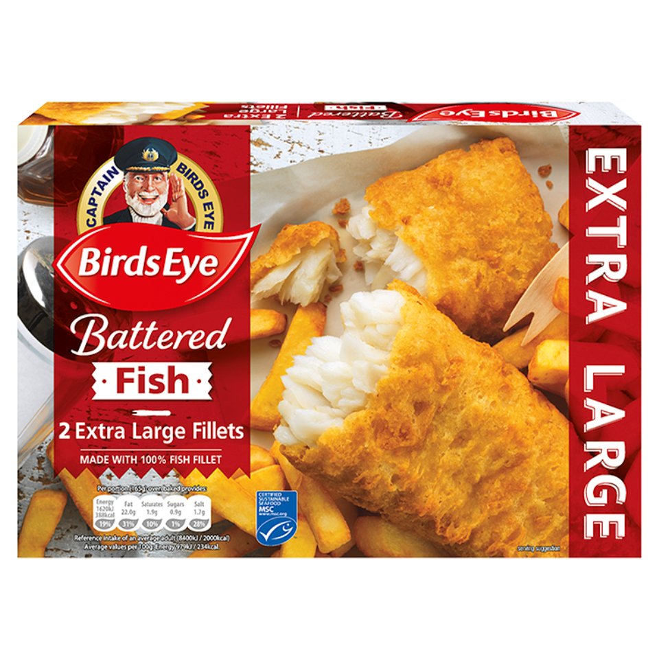 Birds Eye 2 XL Fish Fillets in Batter 320g - Centra