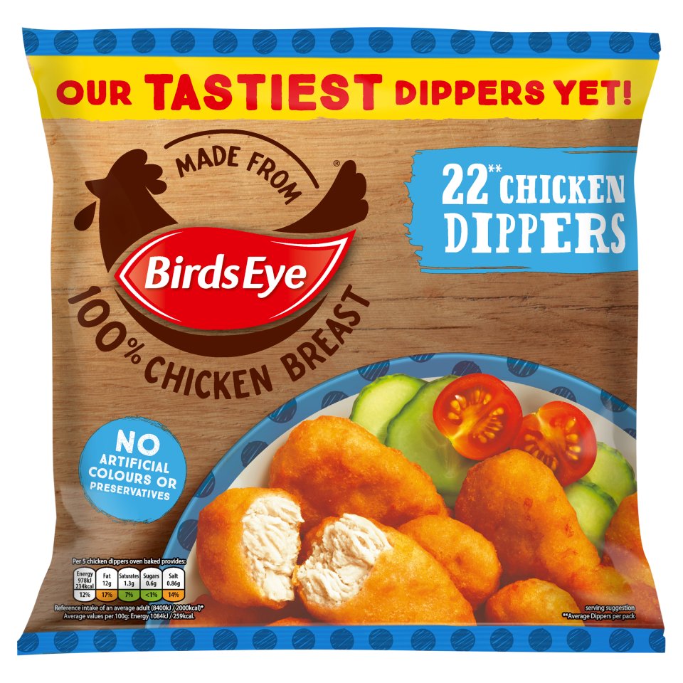 Birds Eye Crispy Chicken Dippers 22 Pack 455g - Centra