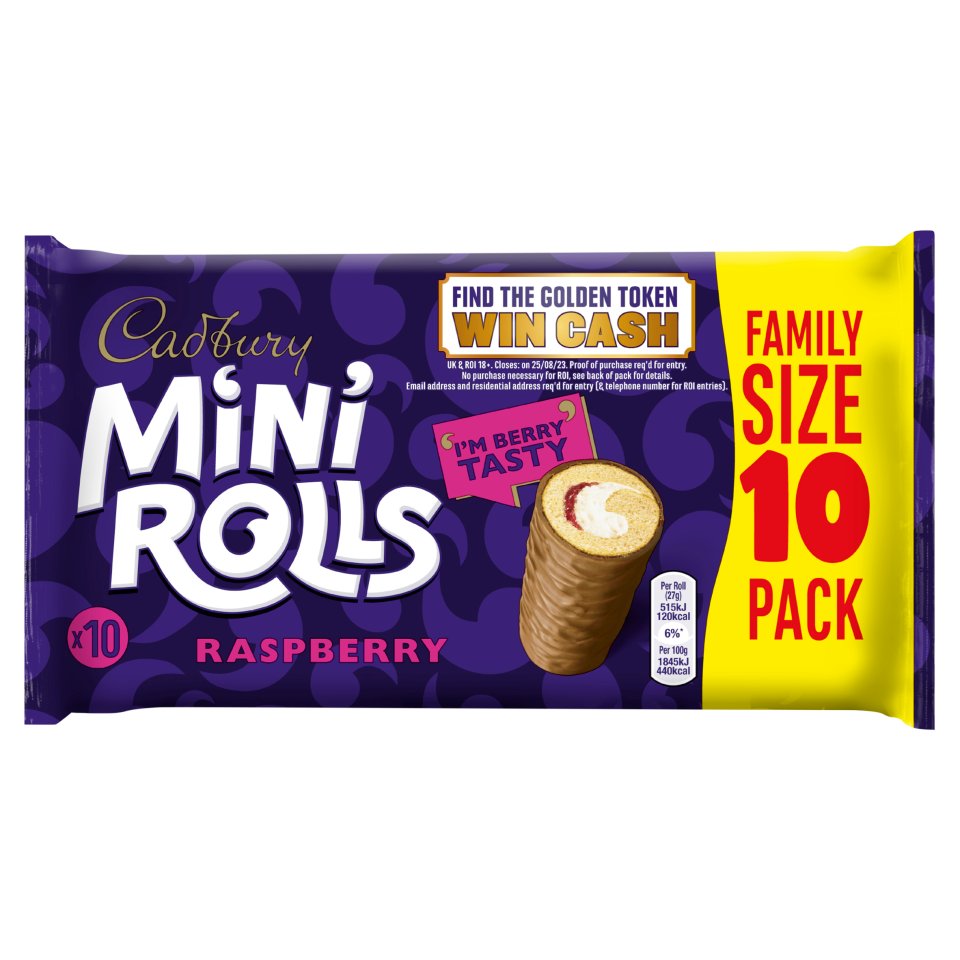 Cadbury Raspberry Mini Roll 10 Pack 275g - Centra