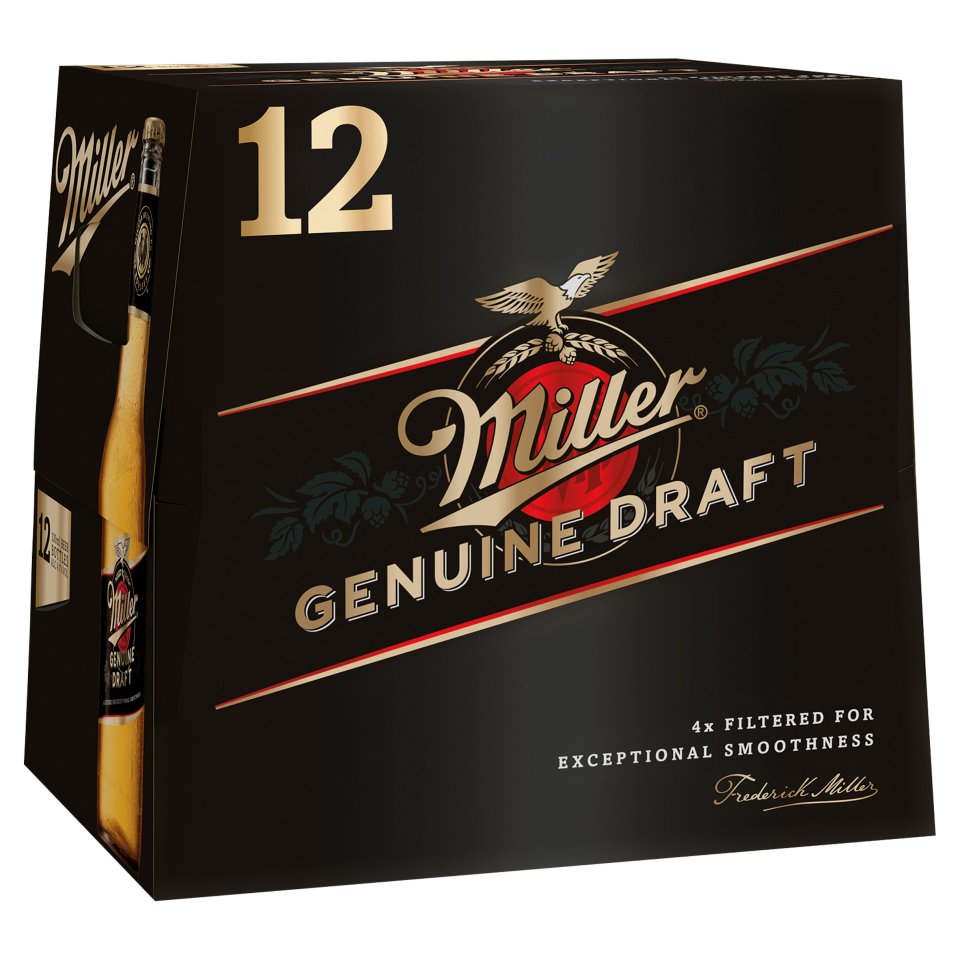 MILLER GENUINE DRAFT 12 X 330ML