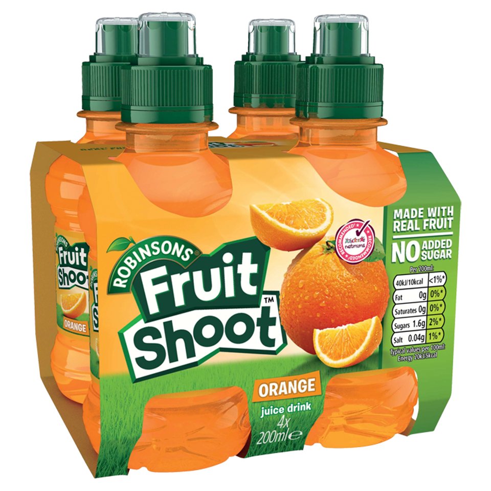 Robinson's Fruit Shoot Orange 4x200ml - Centra