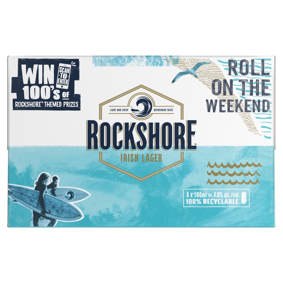 Rockshore Irish Lager Special Edition 8 x 500ml Can - Centra