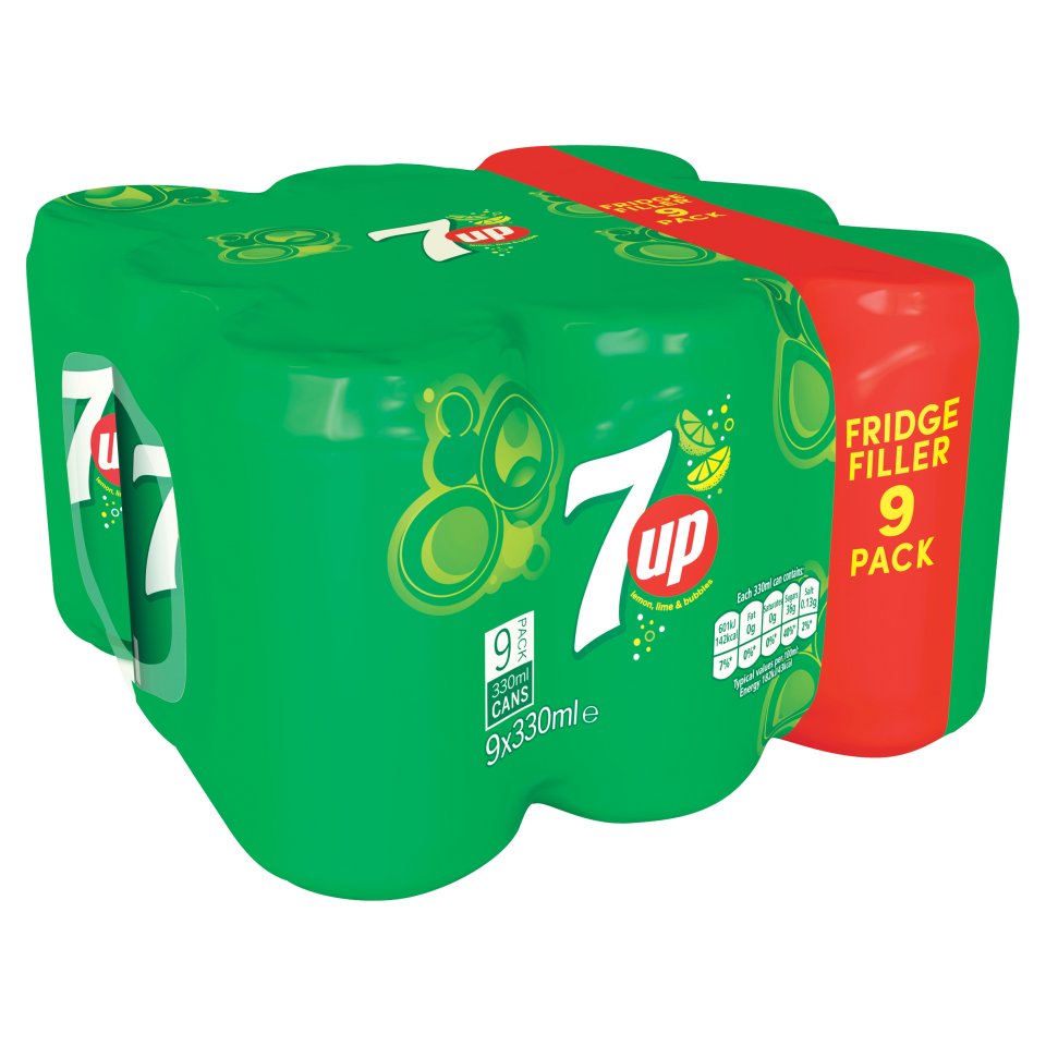 7up Cans 9x330ml - Centra