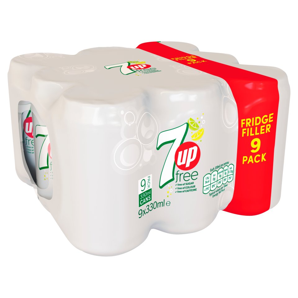 7Up Free Can Pack 9x330ml - Centra