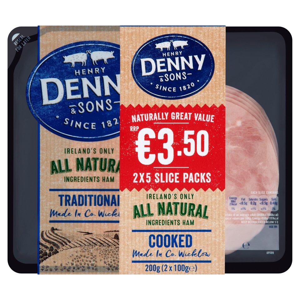 Denny Deli Style Traditional Ham Twin Pack 200g - Centra