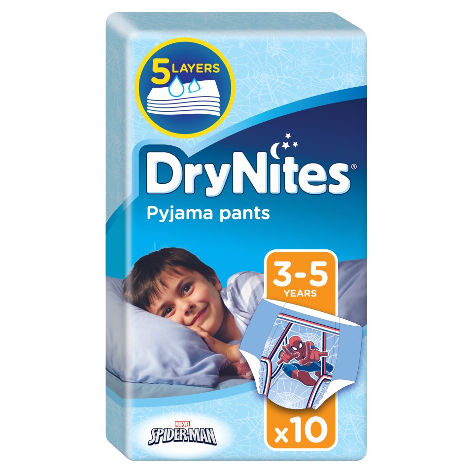 Huggies DryNites Boy 3-5 Years 10pce - Centra