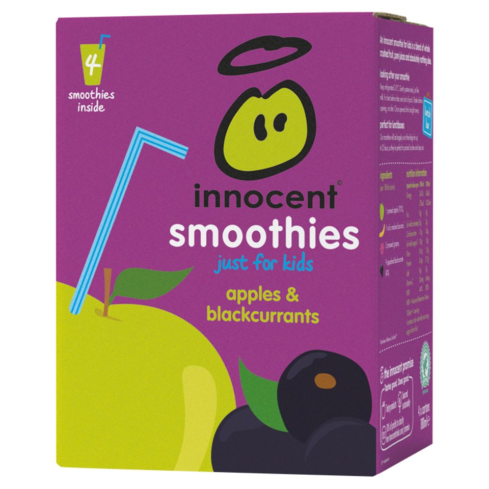 Innocent Apple & Blackcurrant Smoothie for Kids 4pk - Centra