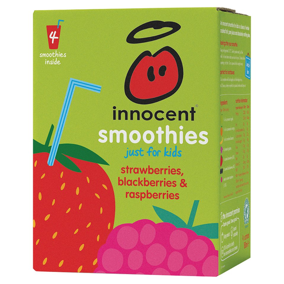 Innocent Kid Strawberry Blackberry & Raspberry 4Pack 180ml - Centra
