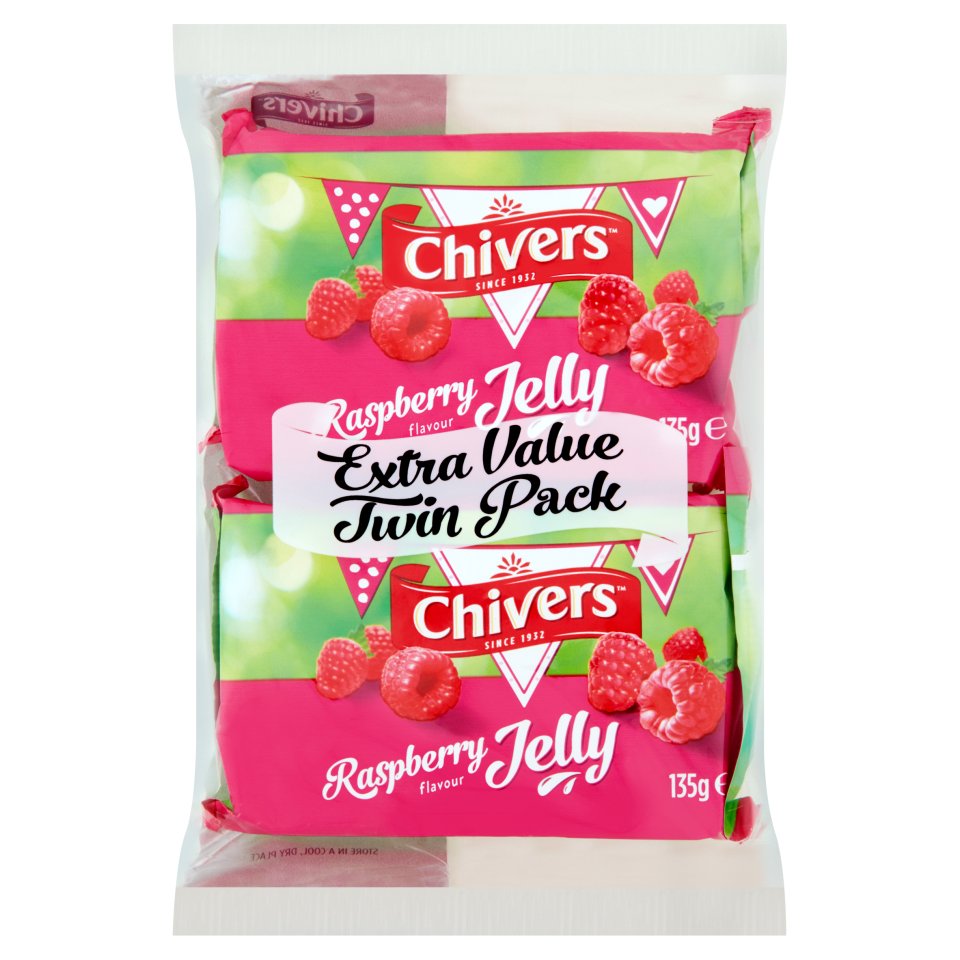 Chivers Jelly Raspberry Twin Pack 135g - Centra