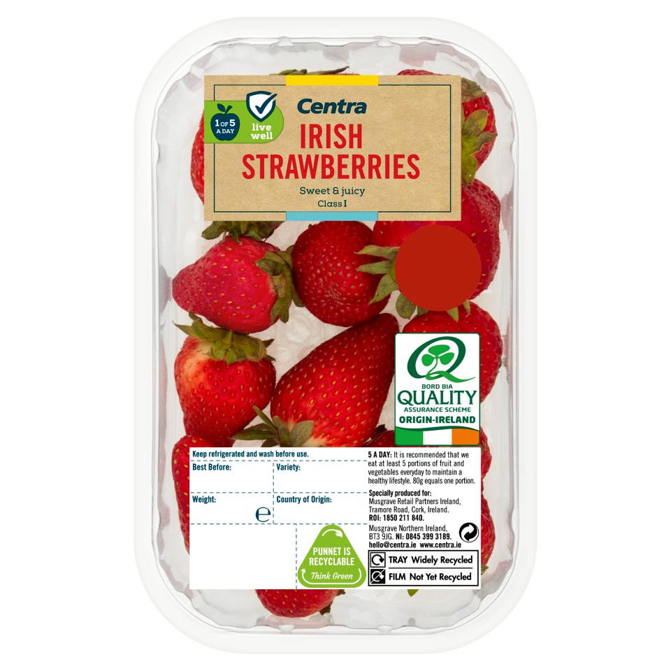 CENTRA STRAWBERRY PUNNET 250G - Centra