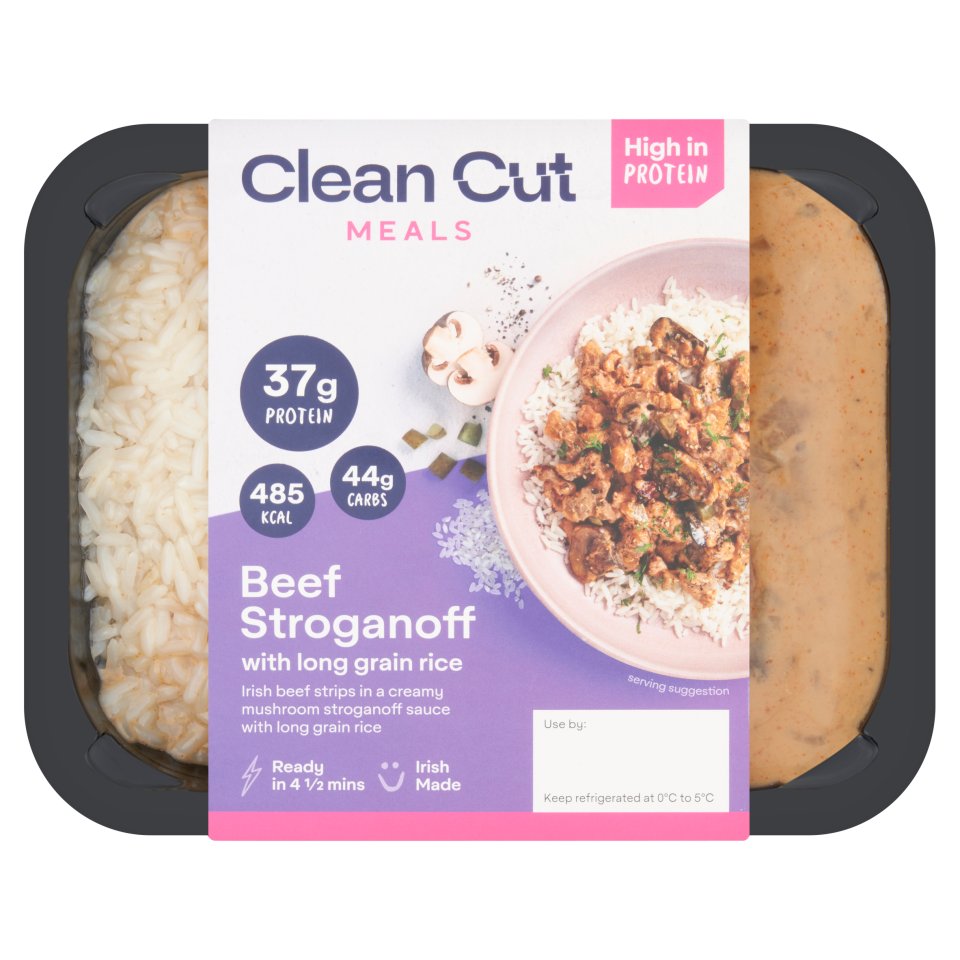 Clean Cut Beef Stroganoff With Long Grain Rice 400g - Centra