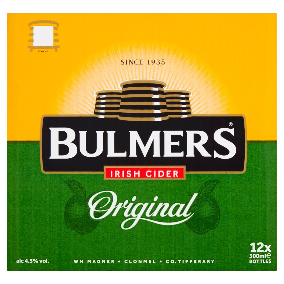 BULMERS ORIGINAL BOTTLE 12 X 330ML - Centra