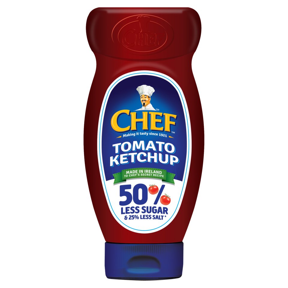 Chef Reduced Sugar & Salt Ketchup 470g - Centra