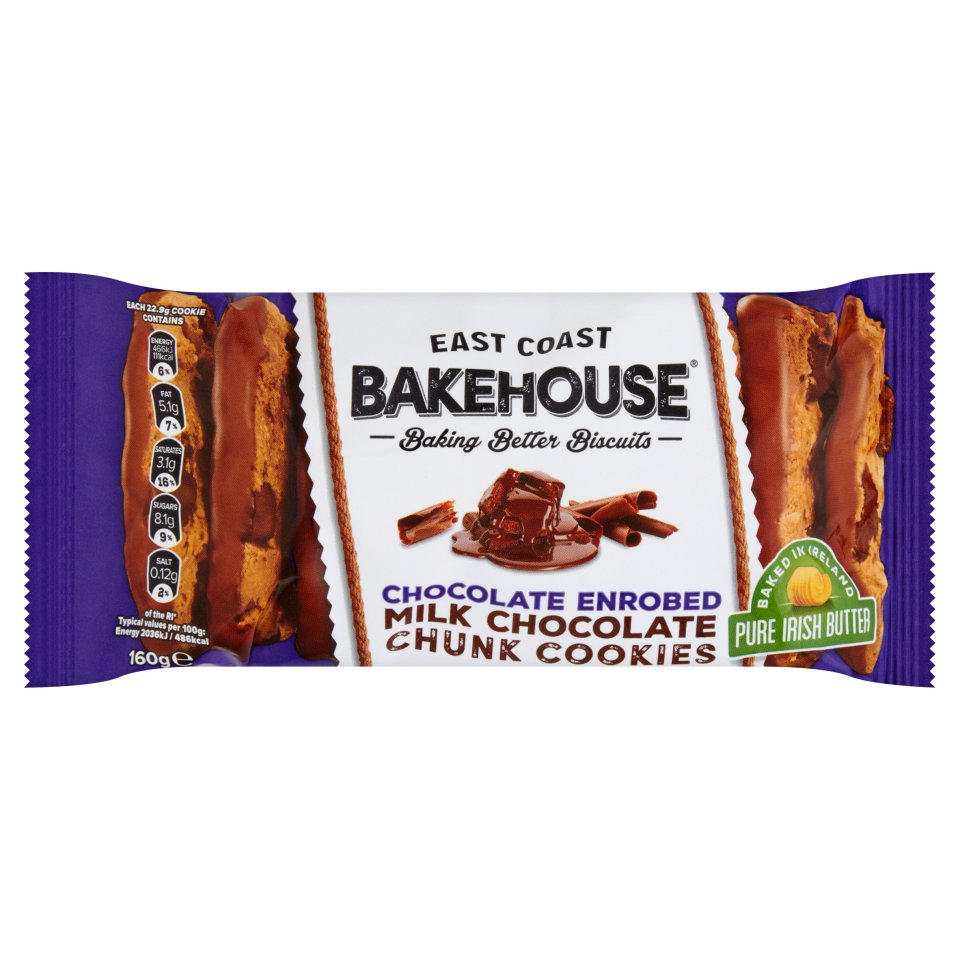 East Coast Bakehouse Milk Chocolate Chunk Cookie 160g - Centra