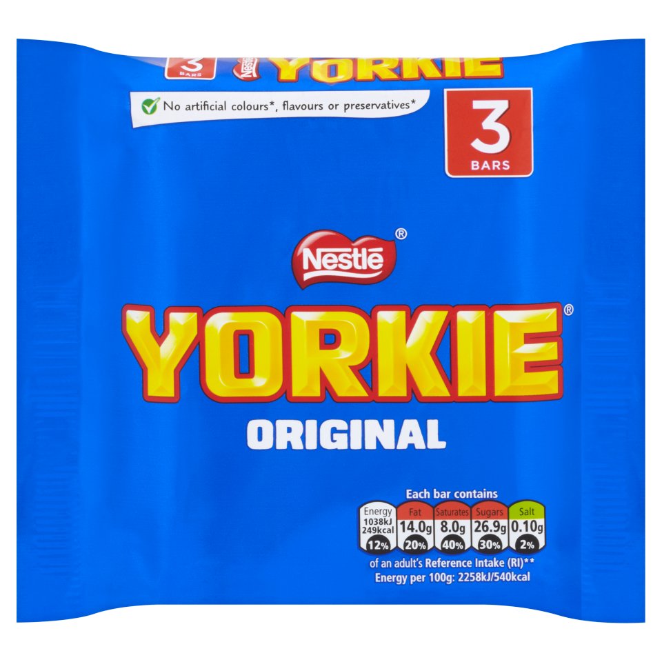 Yorkie Milk Chocolate Bar Multipack 46g 3 Pack - Centra