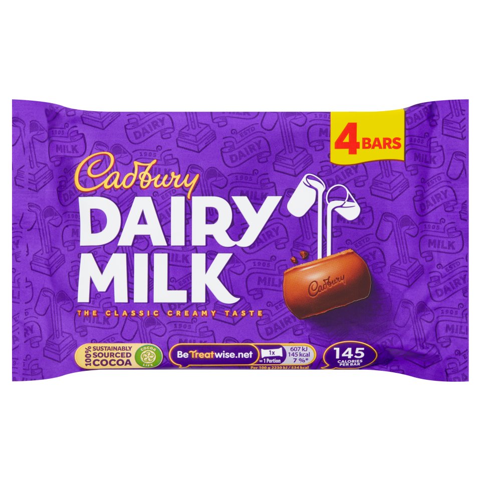 Cadbury Dairymilk 4 Pack 108.8g - Centra