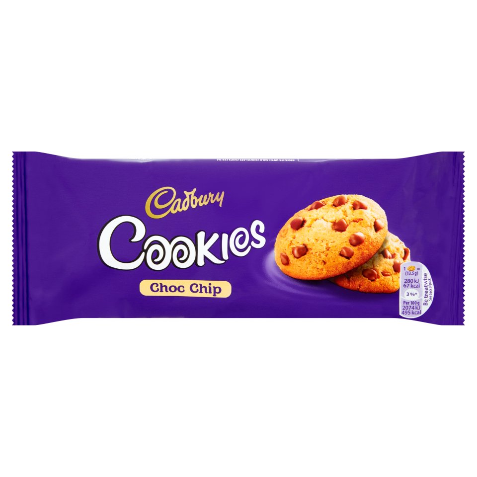 Cadbury Chocolate Chip Cookies 135g - Centra