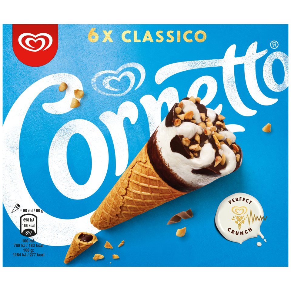 HB Cornetto Classico 6 Pack 540ml - Centra