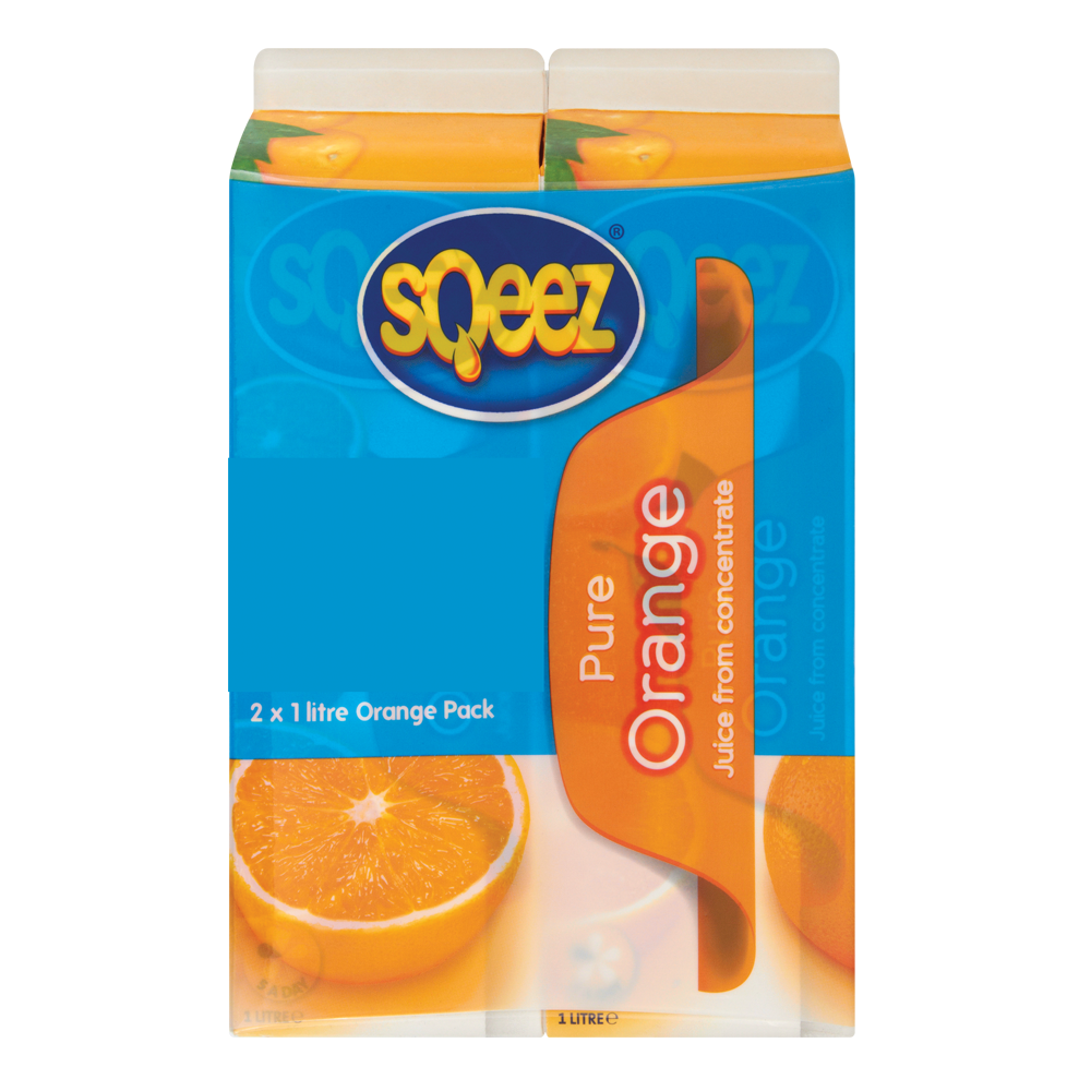 Sqeez Orange Juice Twin Pack 2x1ltr - Centra
