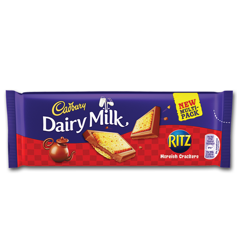 Cadbury DairyMilk Sandwich Ritz Multipack 105g - Centra