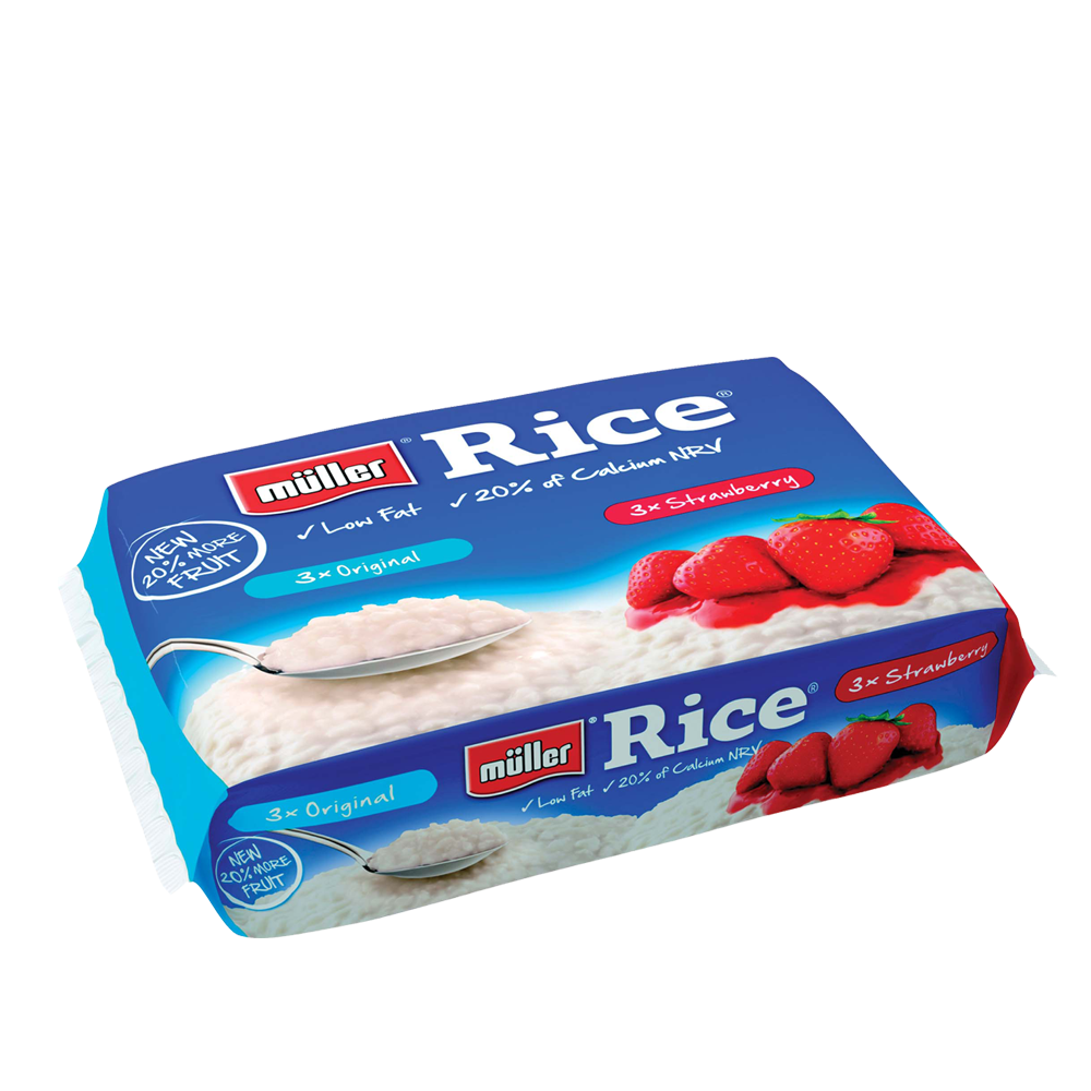 Muller Rice Strawberry & Original 6x190g - Centra