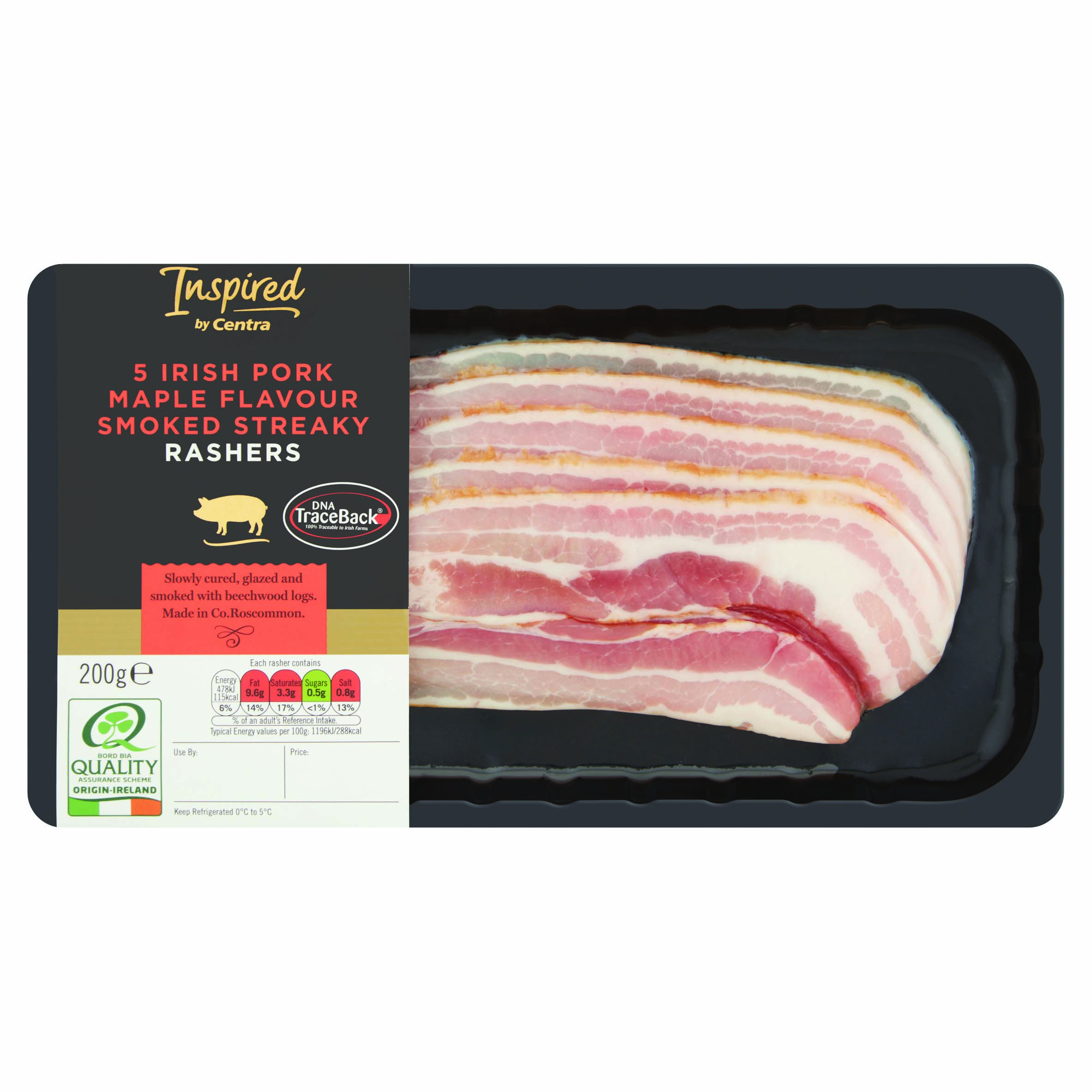 Inspired by Centra Maple Smoked Streaky Rashers 200g - Centra