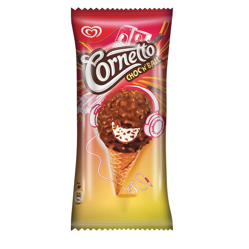 Cornetto Choc 'n' Ball Ice Cream Cone 160ml - Centra