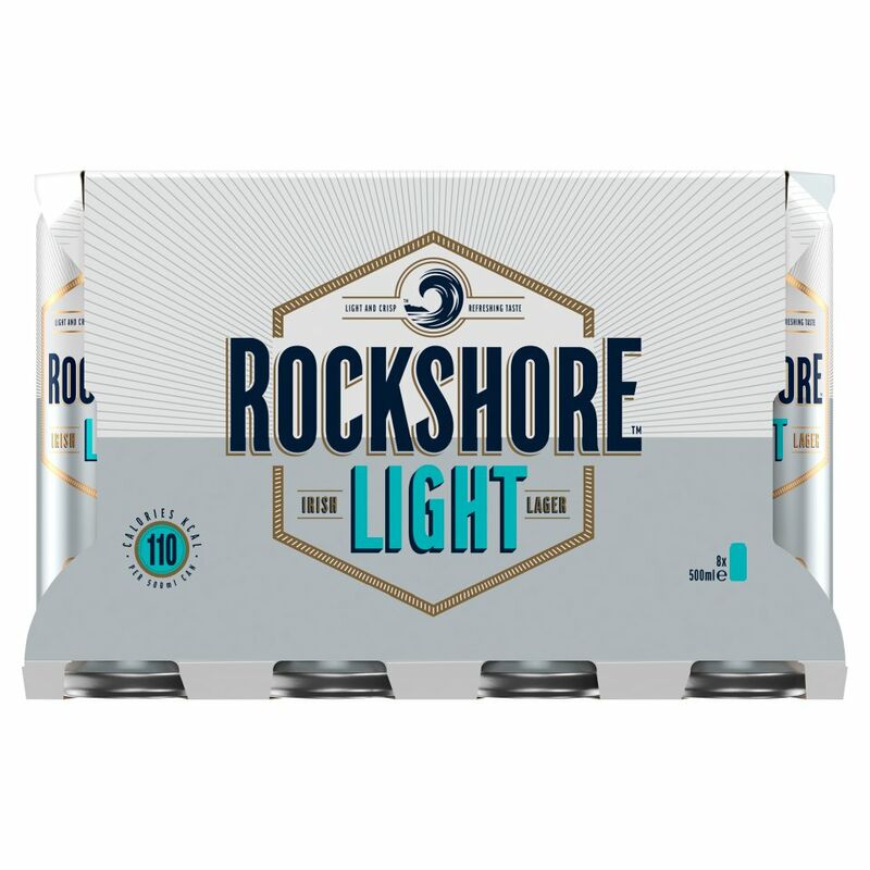 ROCKSHORE LIGHT LAGER CAN PACK 8 X 500ML - Centra