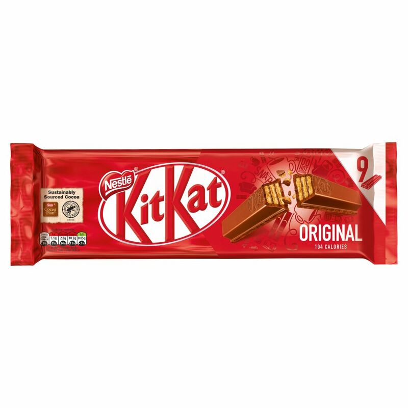 Kit Kat 2 Finger Milk Chocolate Biscuit Bar Multipack 9 Pack - Centra