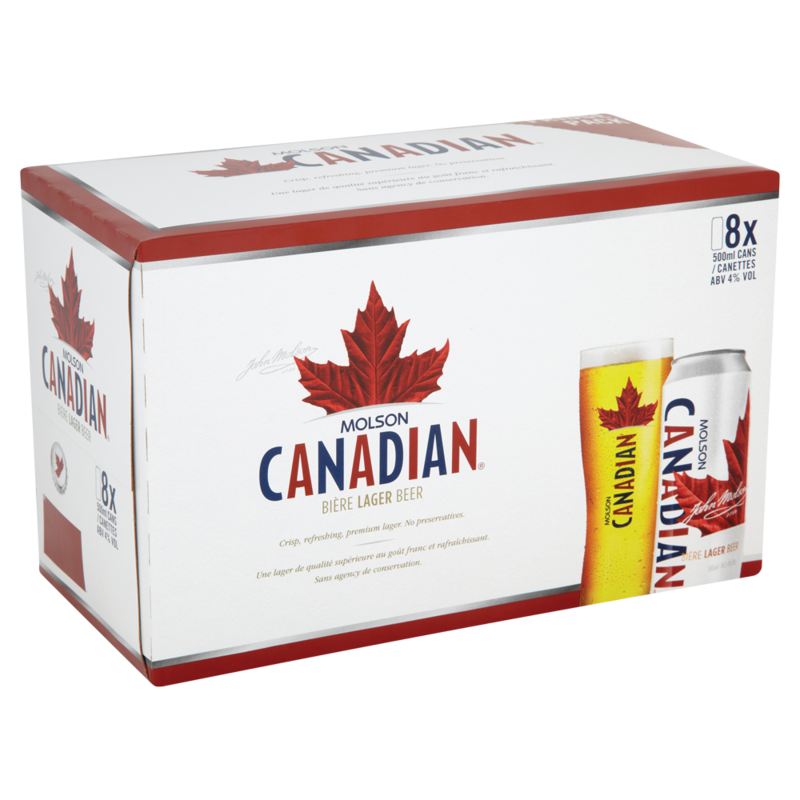 Molson Canadian Can Pack 8x500ml - Centra